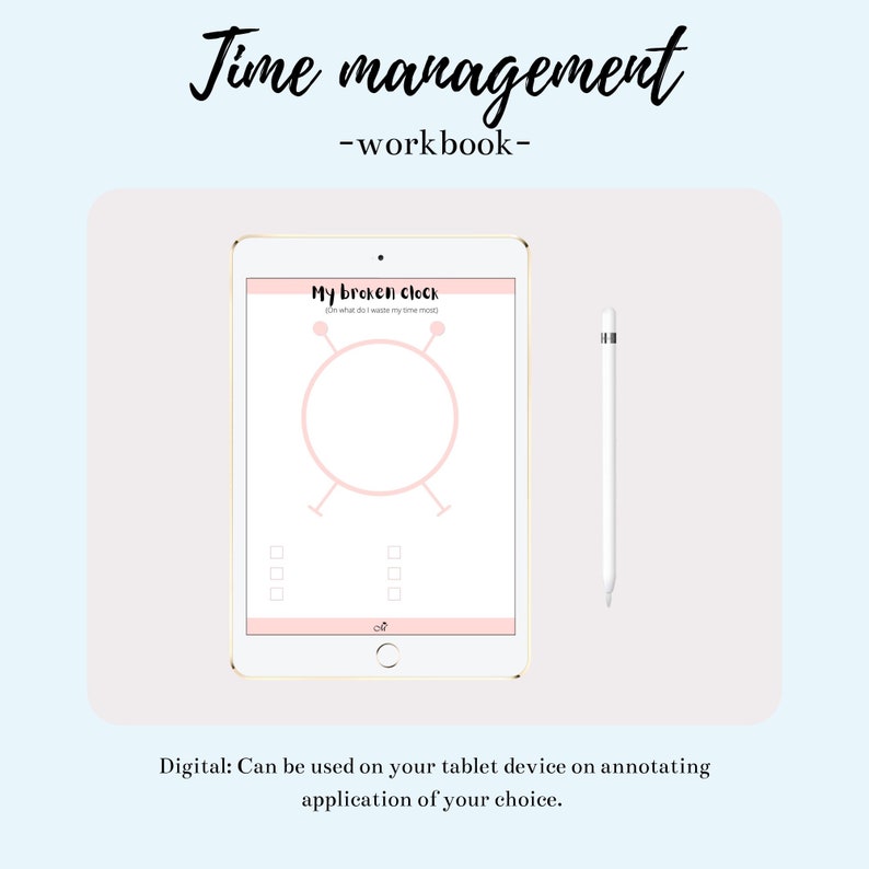 Time Management - Workbook | Time Management Printable | Organising ...