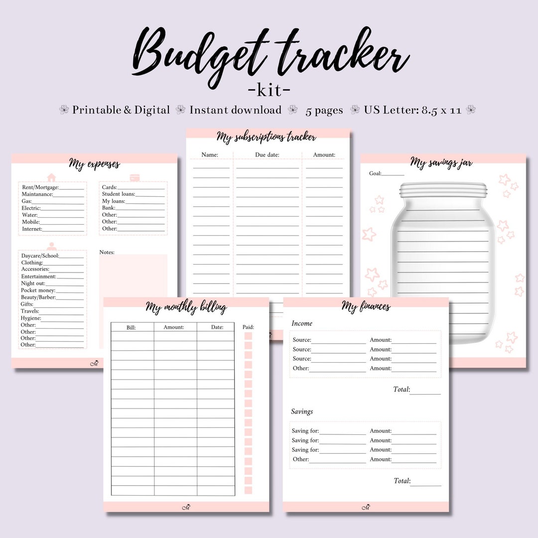 Budget Tracker - Kit | Finance Tracker | Expense Tracker | Savings ...