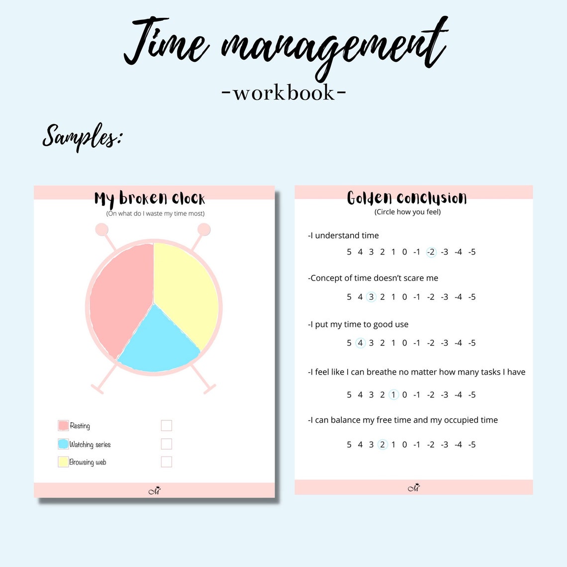 Time Management - Workbook | Time Management Printable | Organising ...