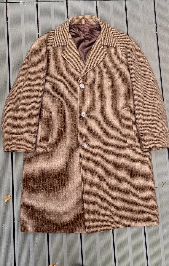 1930s style 1950s tweed raglan coat - Gem
