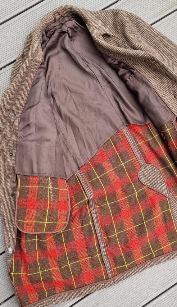 1930s style 1950s tweed raglan coat - Gem