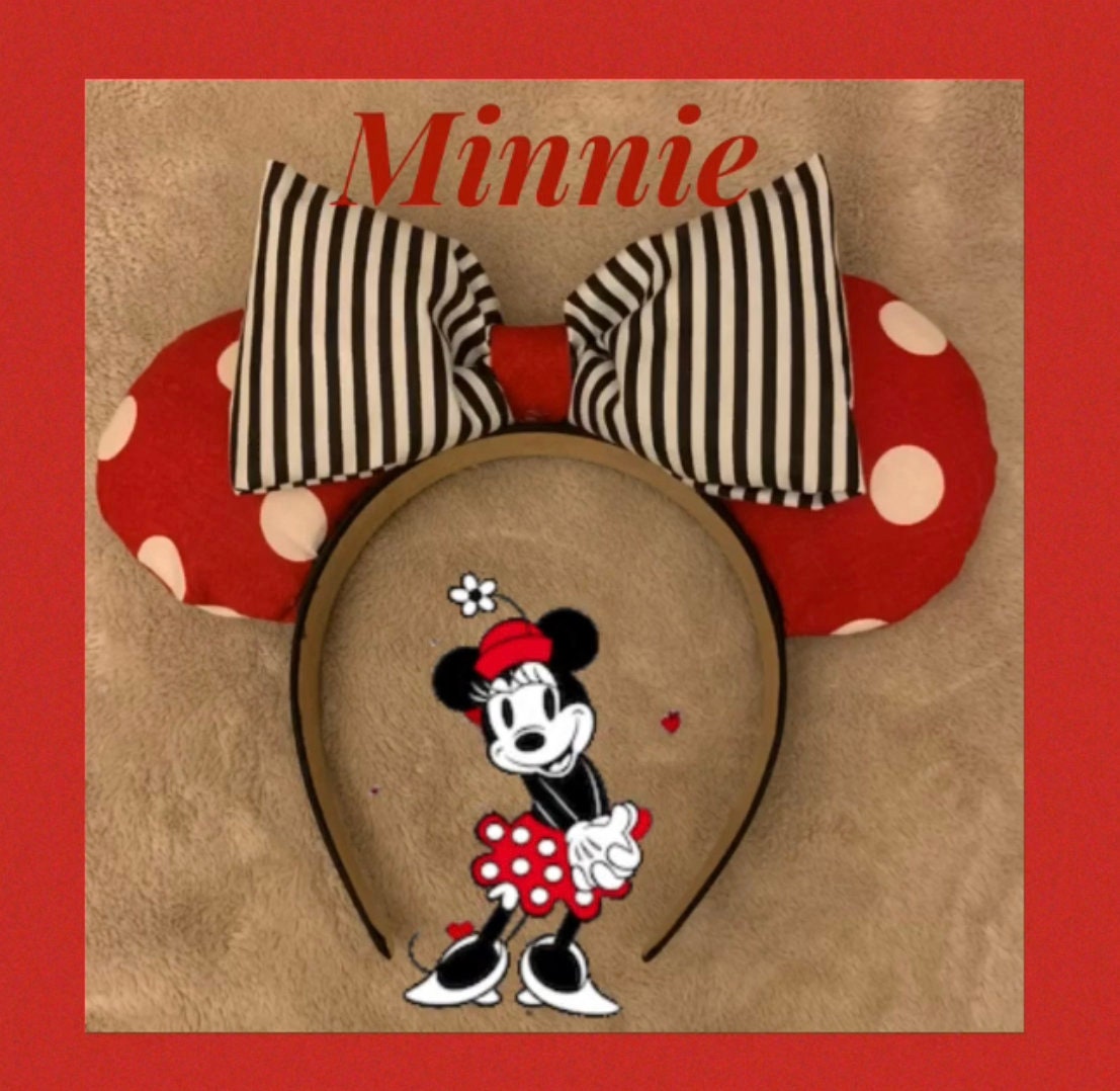 Beautiful Handmade Minnie Mouse Ears - Etsy