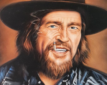 Waylon Jennings Portrait - Etsy