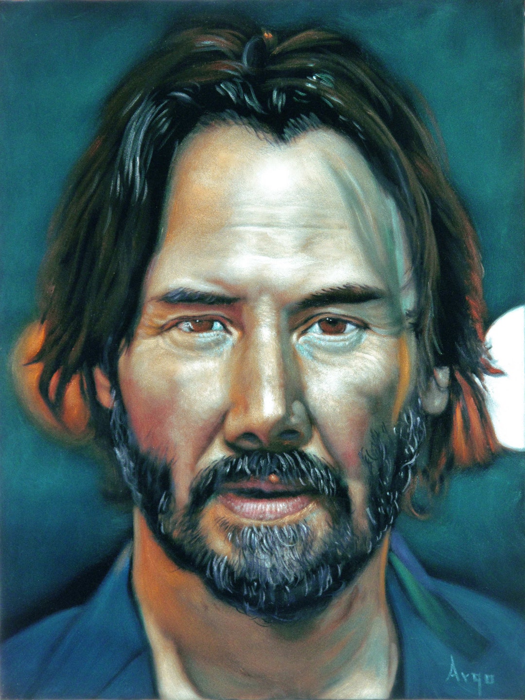 Keanu Reeves Portrait the Matrix John Wick: Original Oil - Etsy