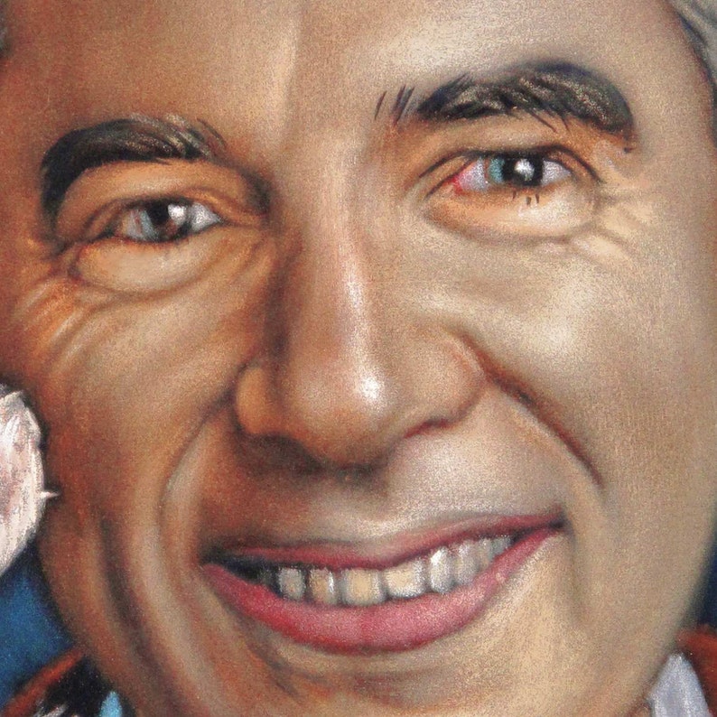 Fred Rogers Portrait Mister Rogers' Neighborhood: - Etsy