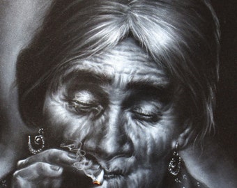 María Sabina Mazatec Sabia or Curandera. Original Oil Painting | Etsy