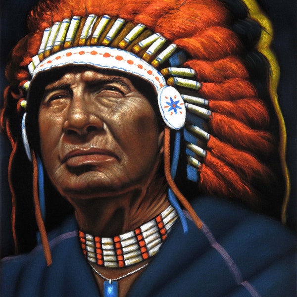 Native American Indian Oil Paintings - Etsy