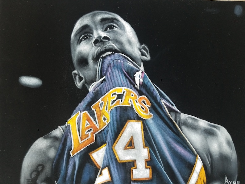 Kobe Bryant Portrait NBA Basketball Lakers 24 Memorial - Etsy UK