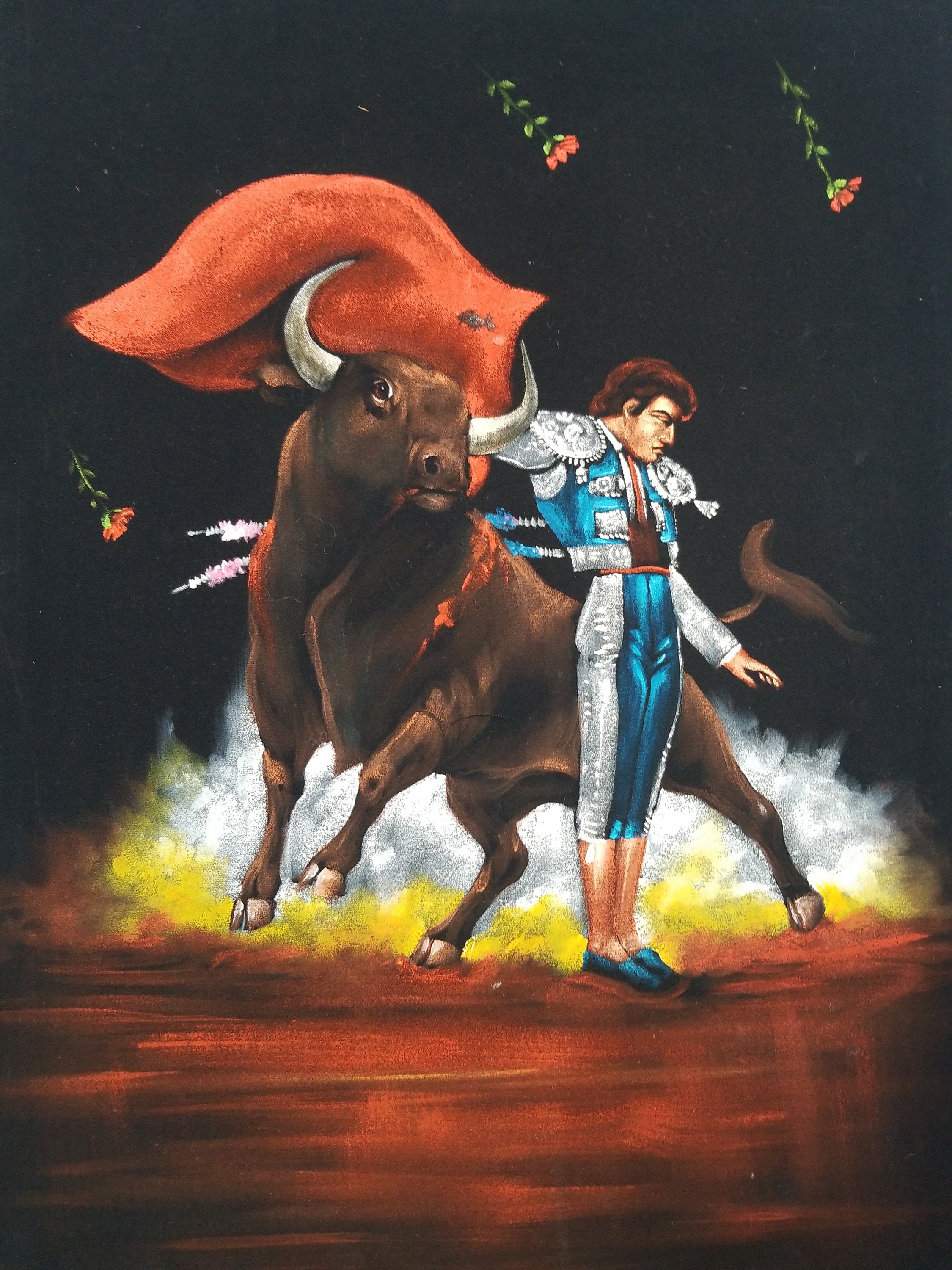 Matador And Bull Drawing