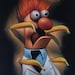Beaker From the Muppets: Original Oil Painting on Black - Etsy