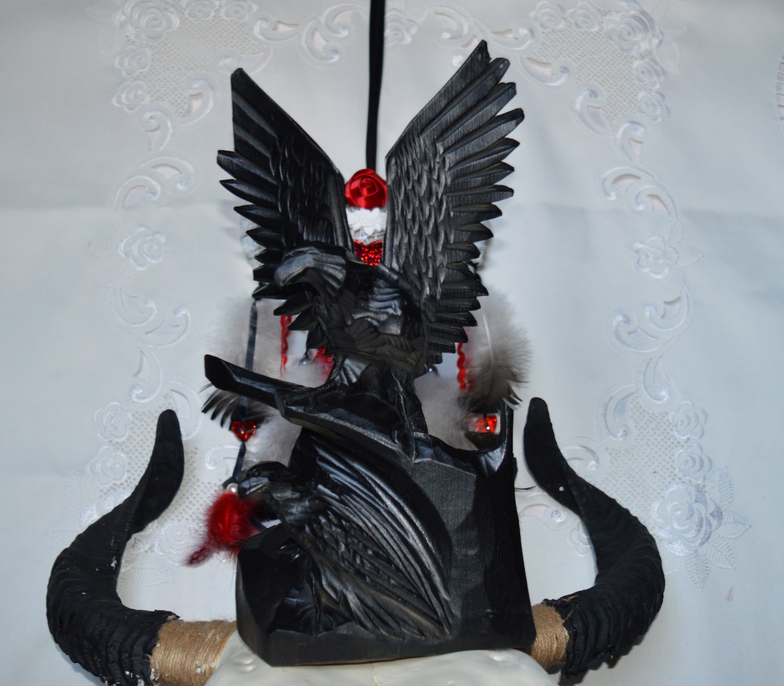 Black Color Gothic Wooden Eagles Figure Wooden Black Gothic - Etsy