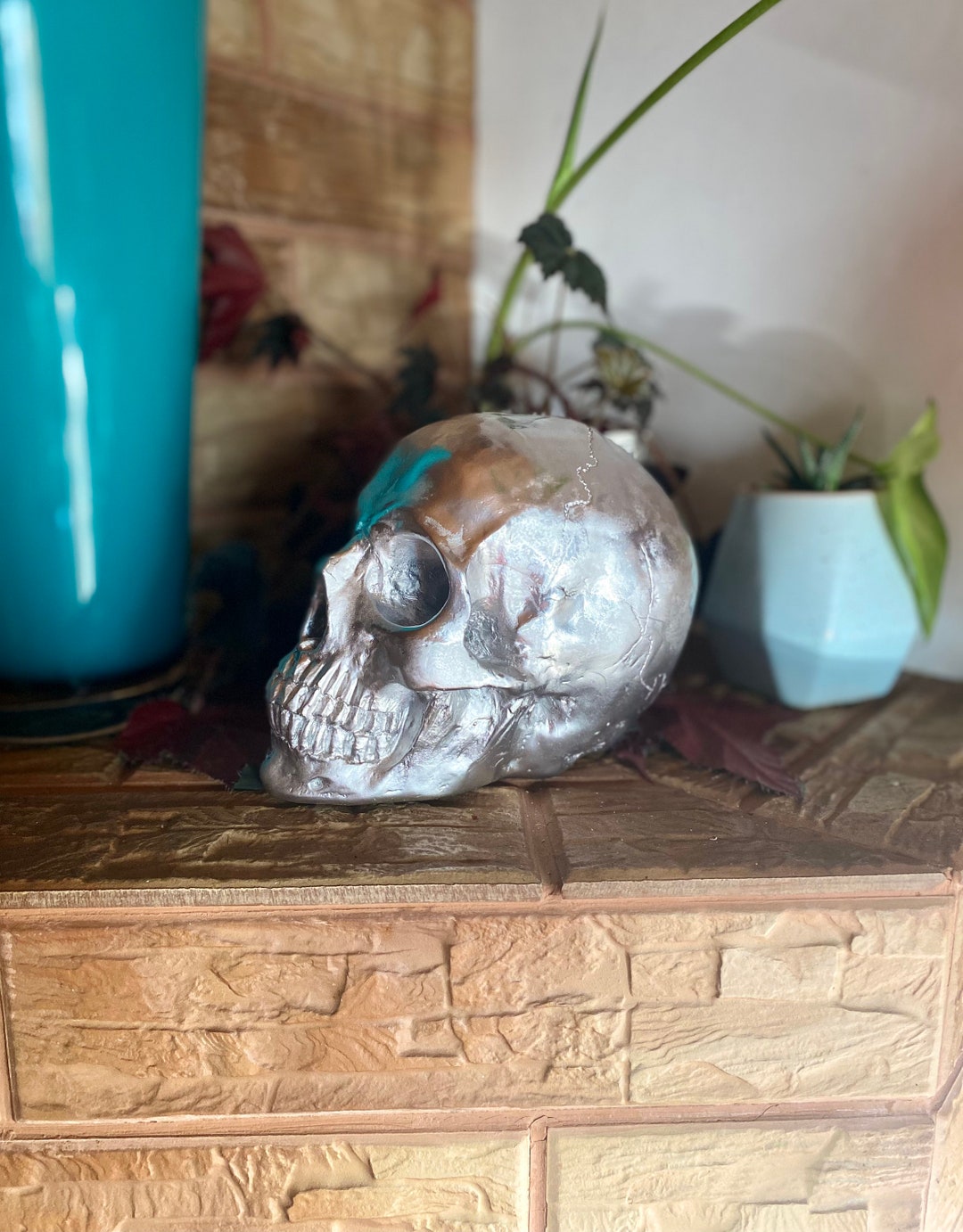 Human Skull White Plaster Skull, Human Skull Replica, Realistic Skull ...