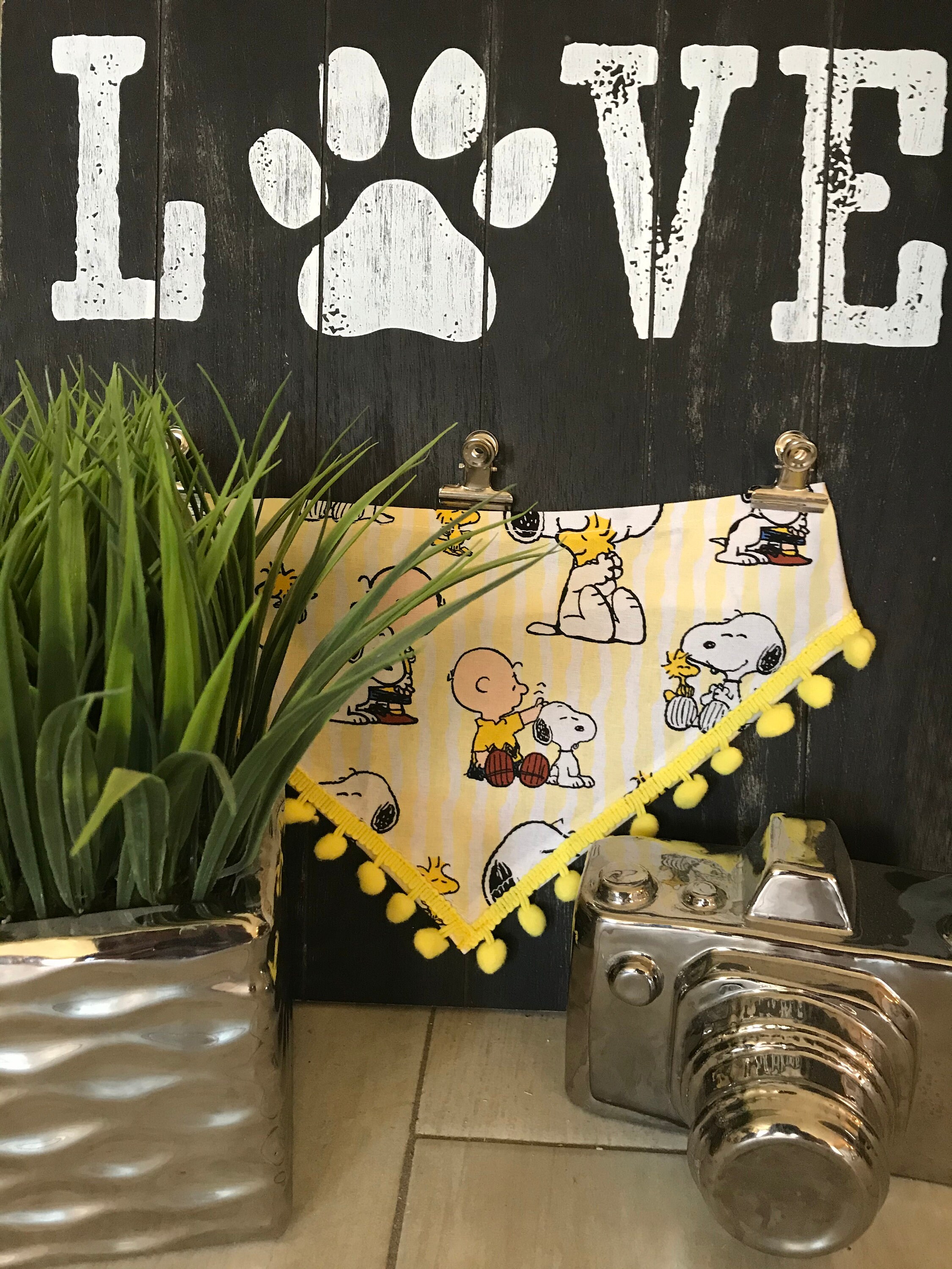 SNOOPY Dog Bandana Custom Snoopy Pet Bandana Funny Pom Pom | Etsy