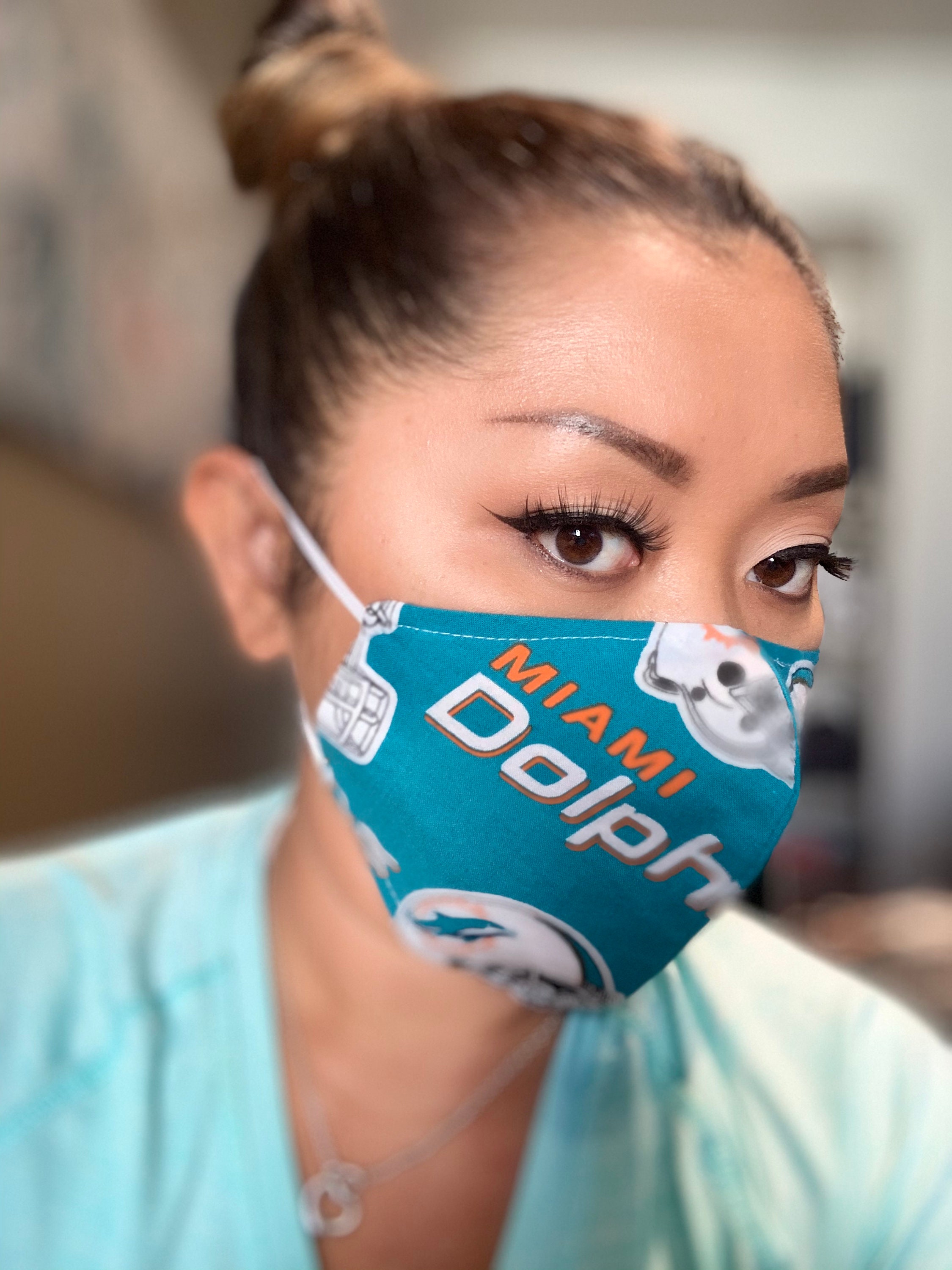 Miami Dolphins Face Mask | Etsy