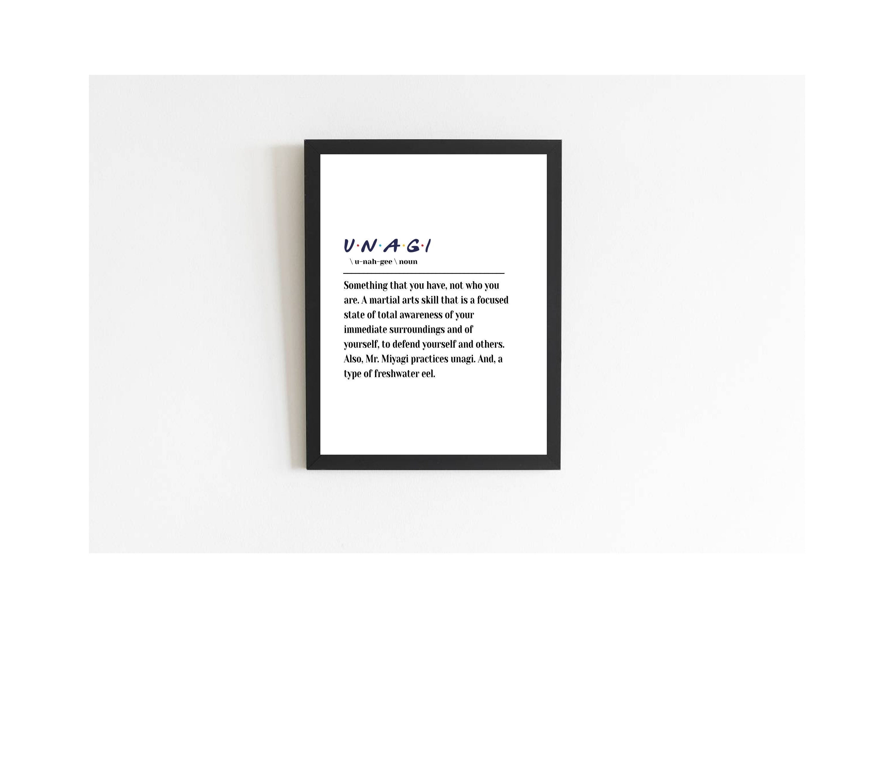 Instant Download Unagi Definition Wall Art. Fun Friends Inspired Art ...