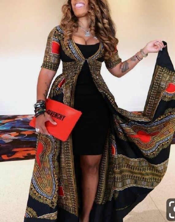 African Print Women Dashiki Kimono Jacketankara Kimono Etsy