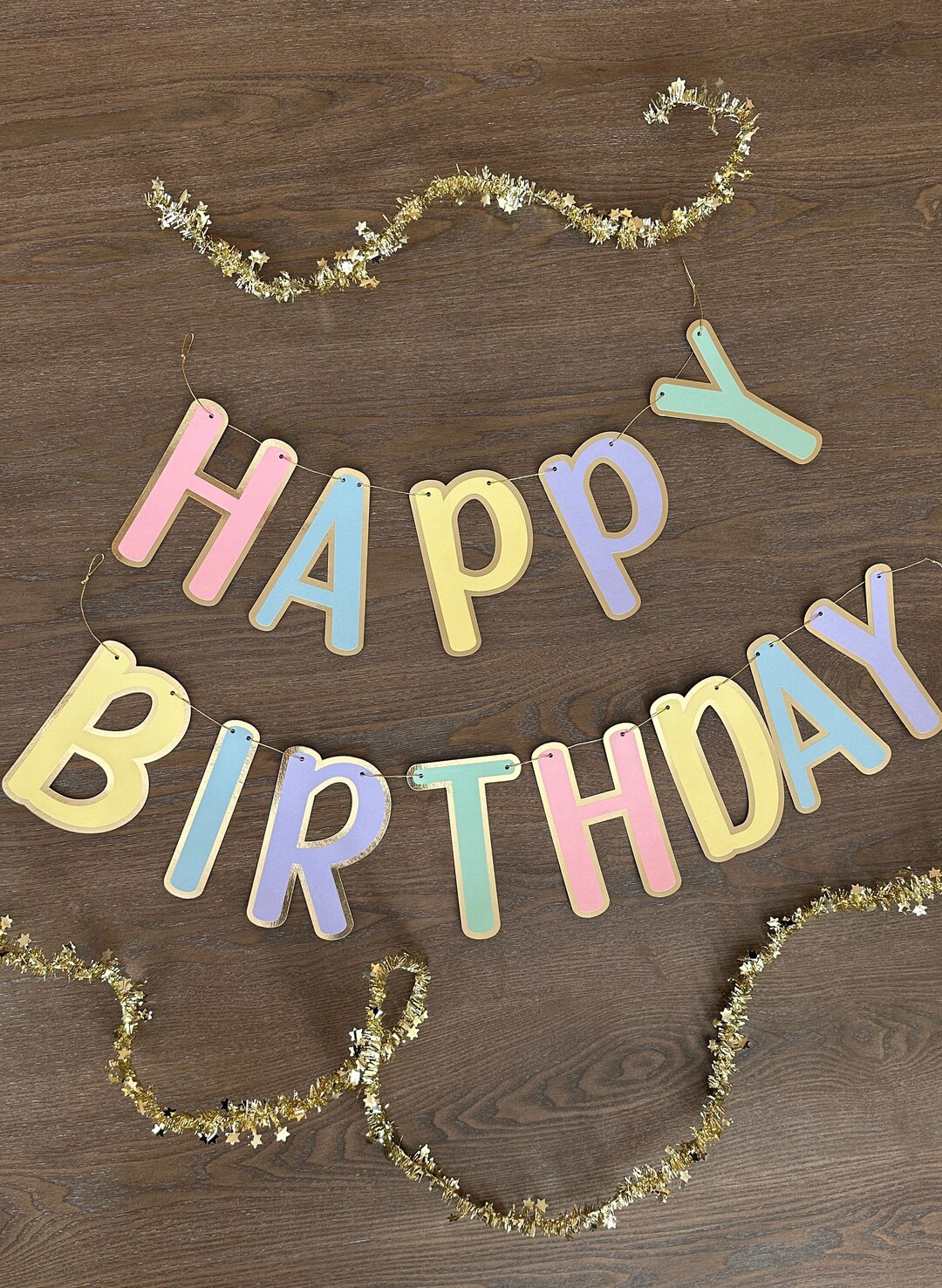 Pastel Birthday Banner - Etsy