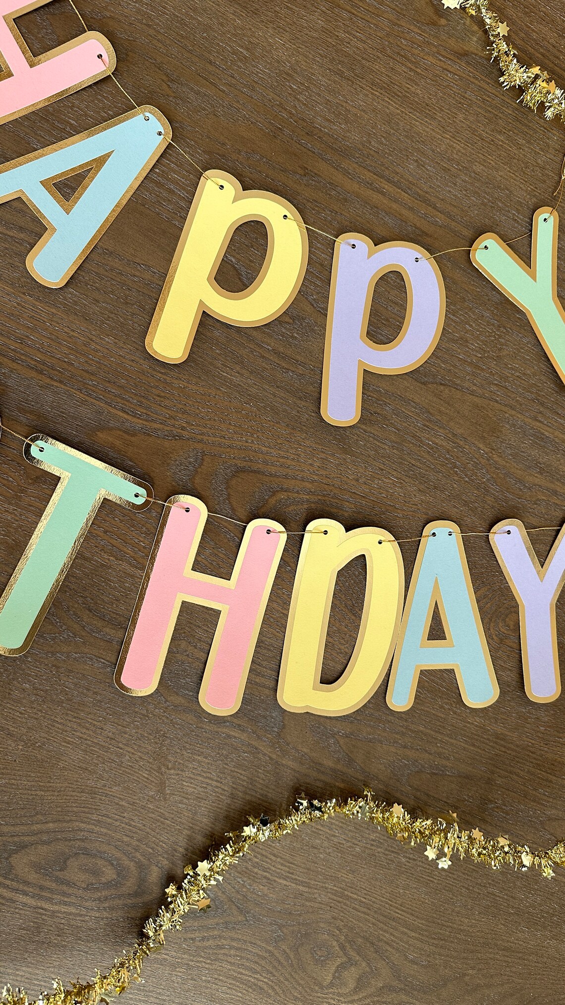 Pastel Birthday Banner - Etsy