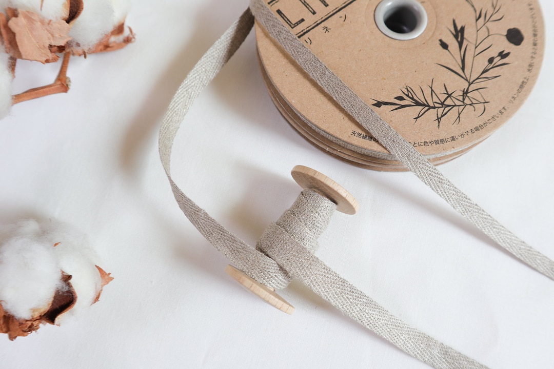 Natural Linen Ribbon 6mm 10mm, Linen Braid, Chevron Ribbon, sold per ...