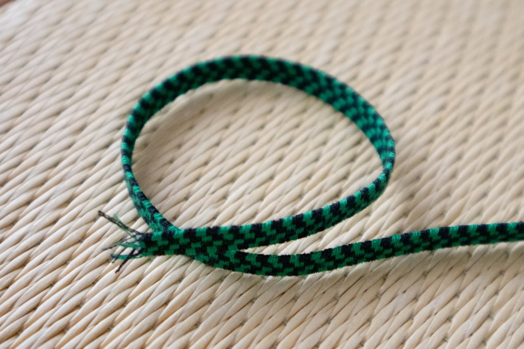 Black and Green Flat Sewing Elastic 4.5mm, Elastic Book Strap, Elastic ...