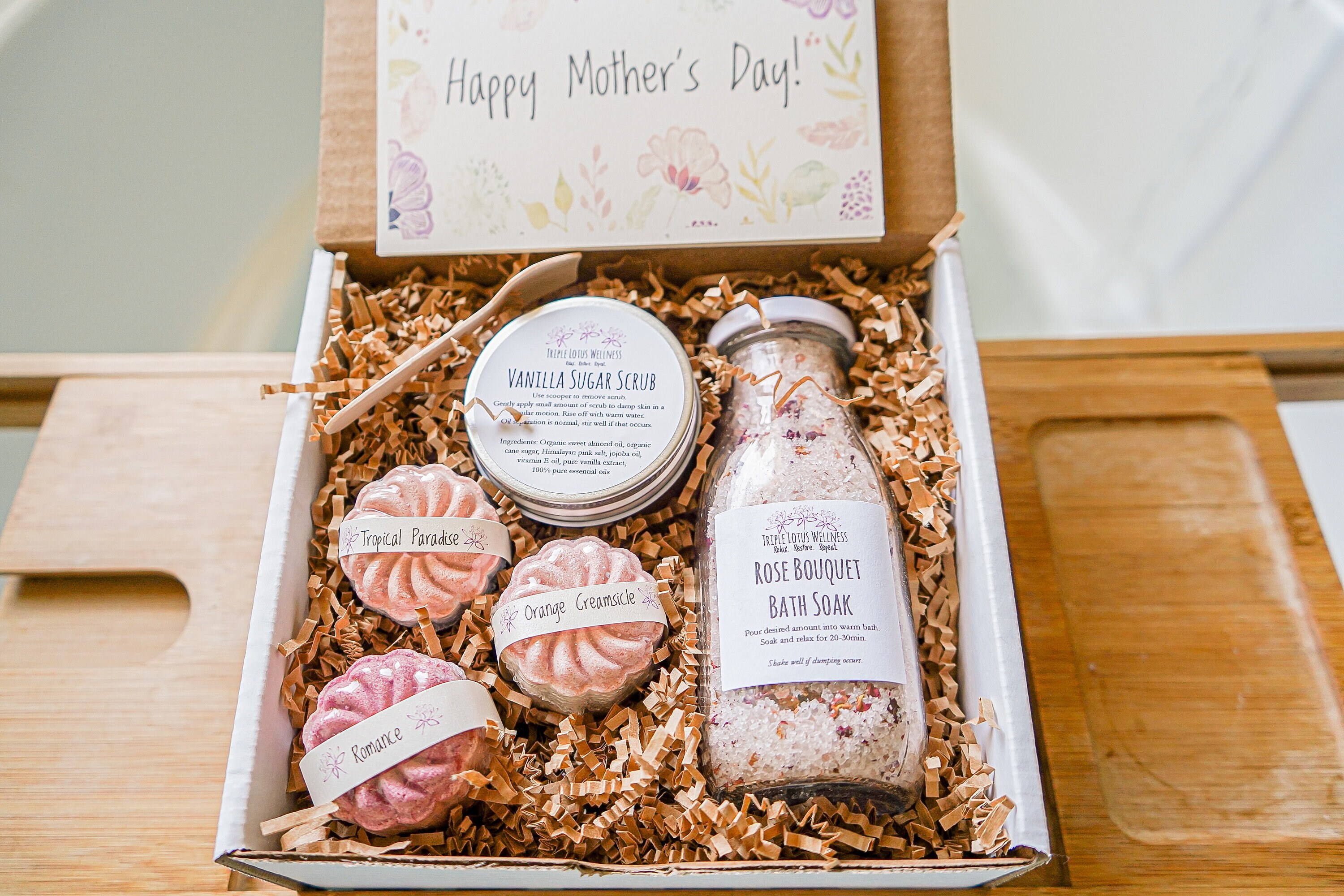 Coffret cadeau Mothers Day Spa Set de bain bio Bain de bain biologique ...