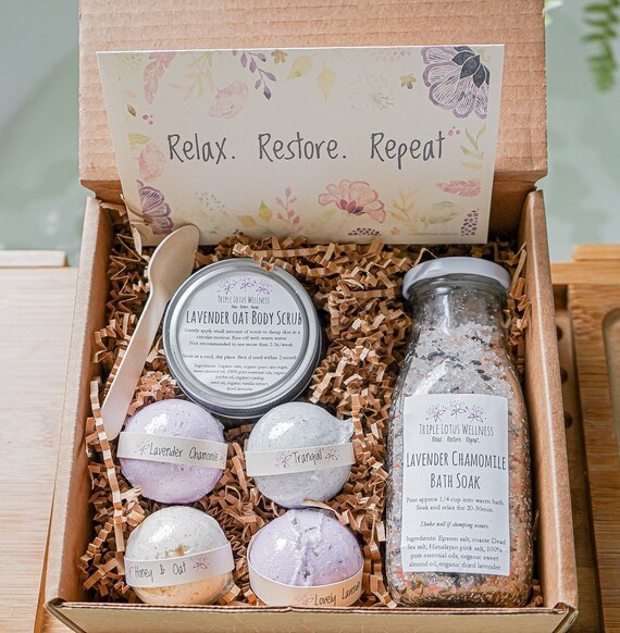 Organic Self Care Spa Gift Set Relaxation Gift Box | Etsy