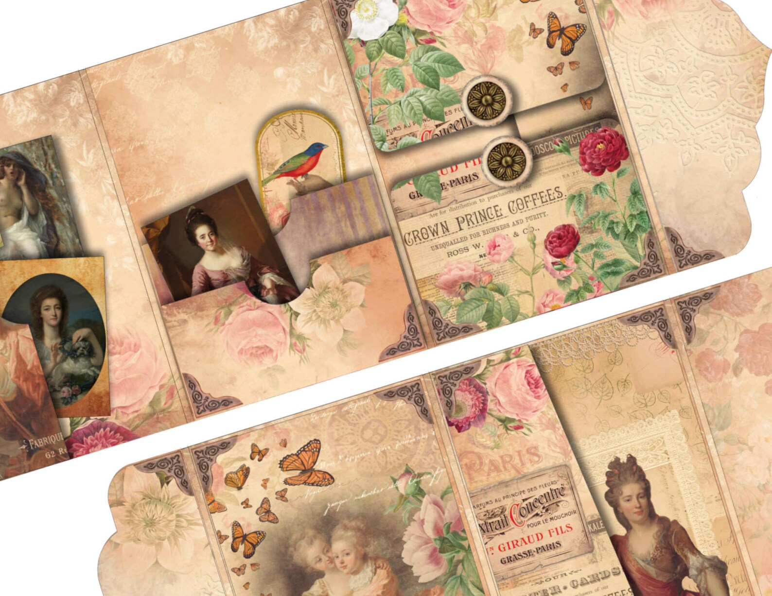 Regal Princess Pocket Folder Junk Journal Kit Shabby Kit - Etsy