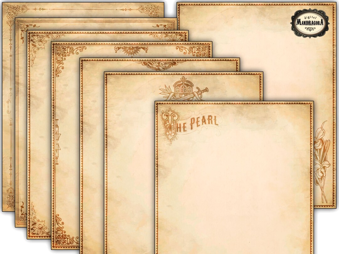Printable Stationery Writing Paper Pack With Ornate Borders - Etsy