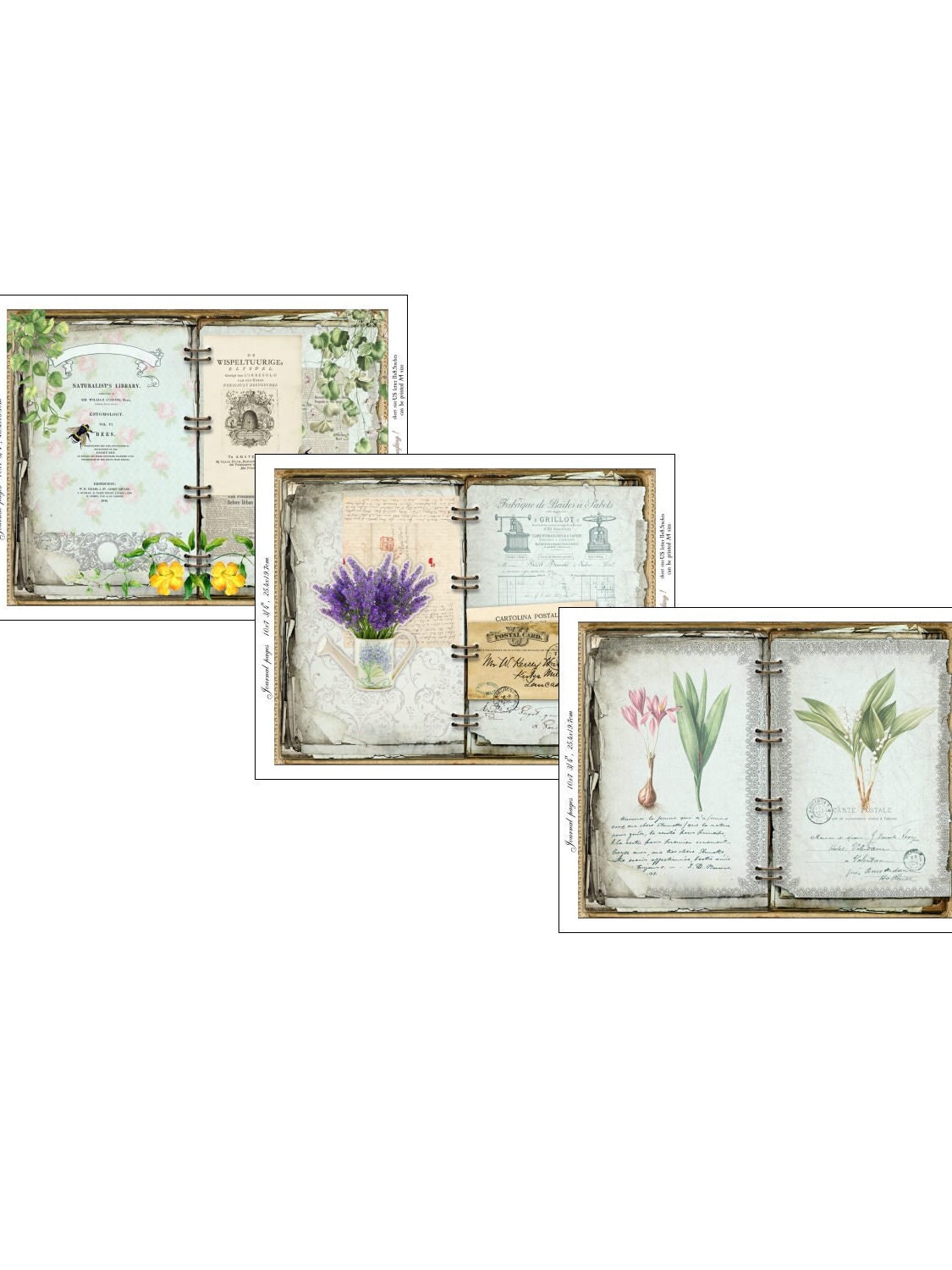 Blooming Flowers Junk Journal Kit Floral Journal Pages - Etsy