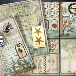 Nautical Paper Pack, Sea World, Vintage Nautical Journal Papers ...