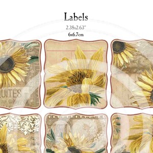 Antique Sunflowers Sunflowers Labels Vintage Labels - Etsy