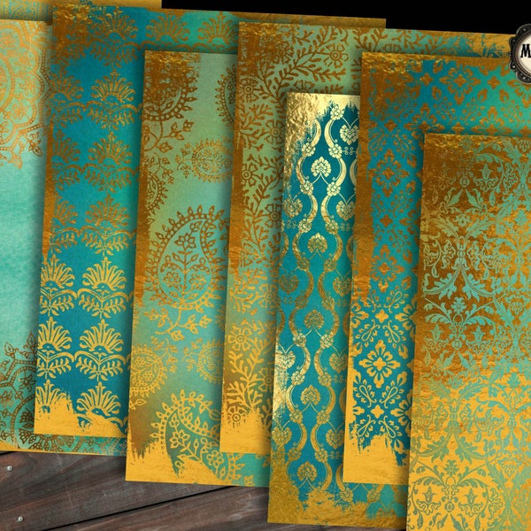 Gold Scrapbook Paper - Etsy