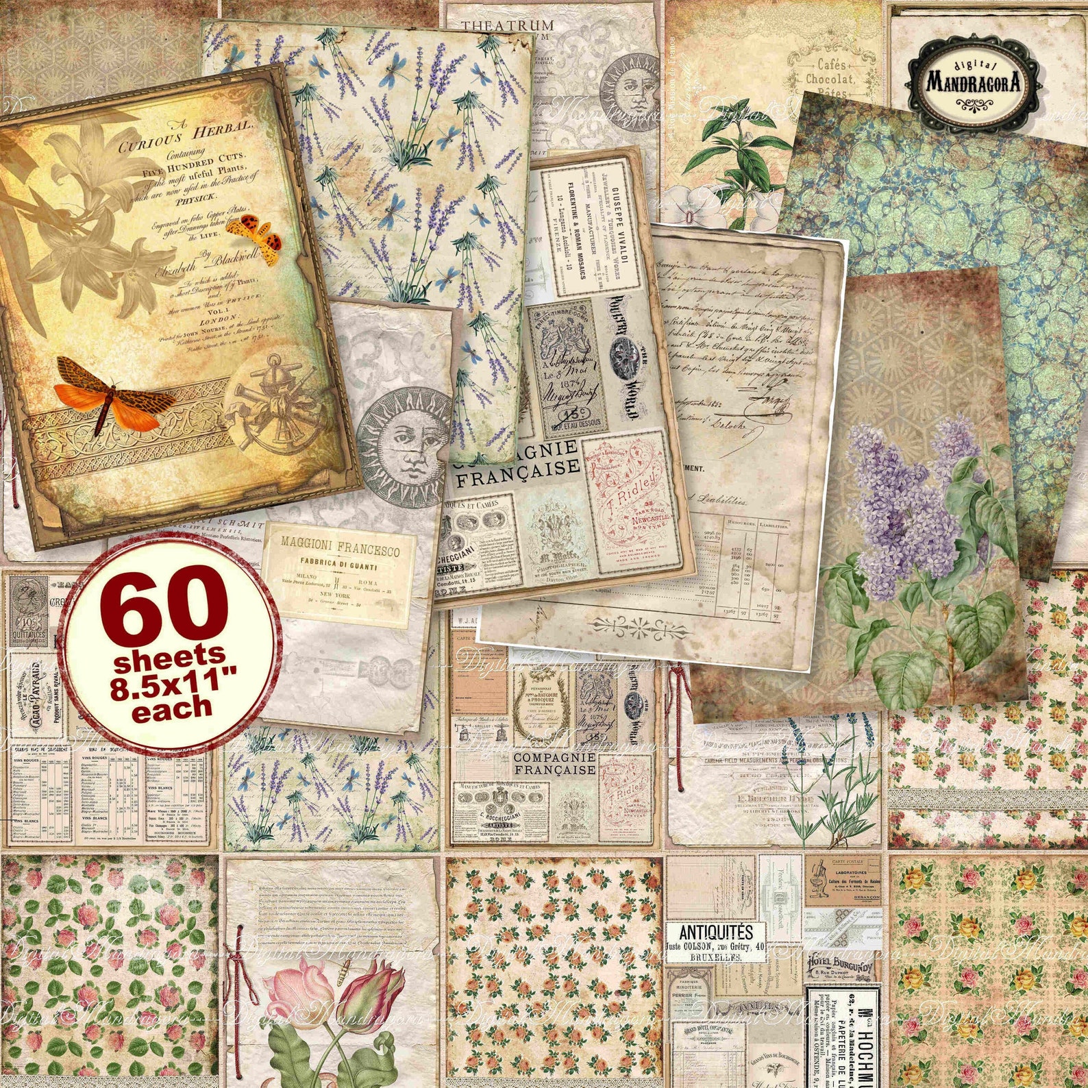 Scrapbooking Ephemera Mega Paper Pack Junk Journal | Etsy