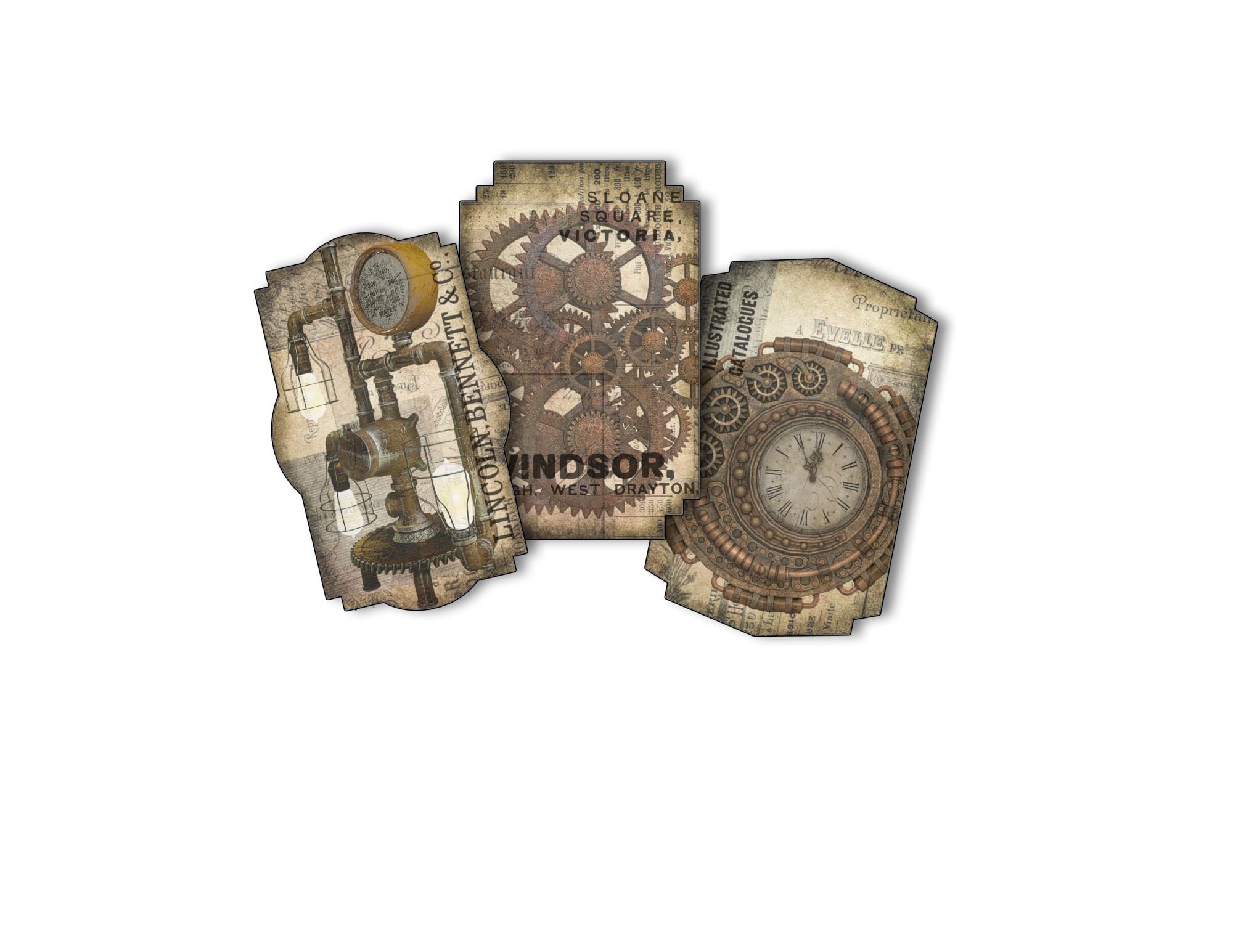 Steampunk Labels Steampunk Scrapbook Tags Steampunk Junk - Etsy