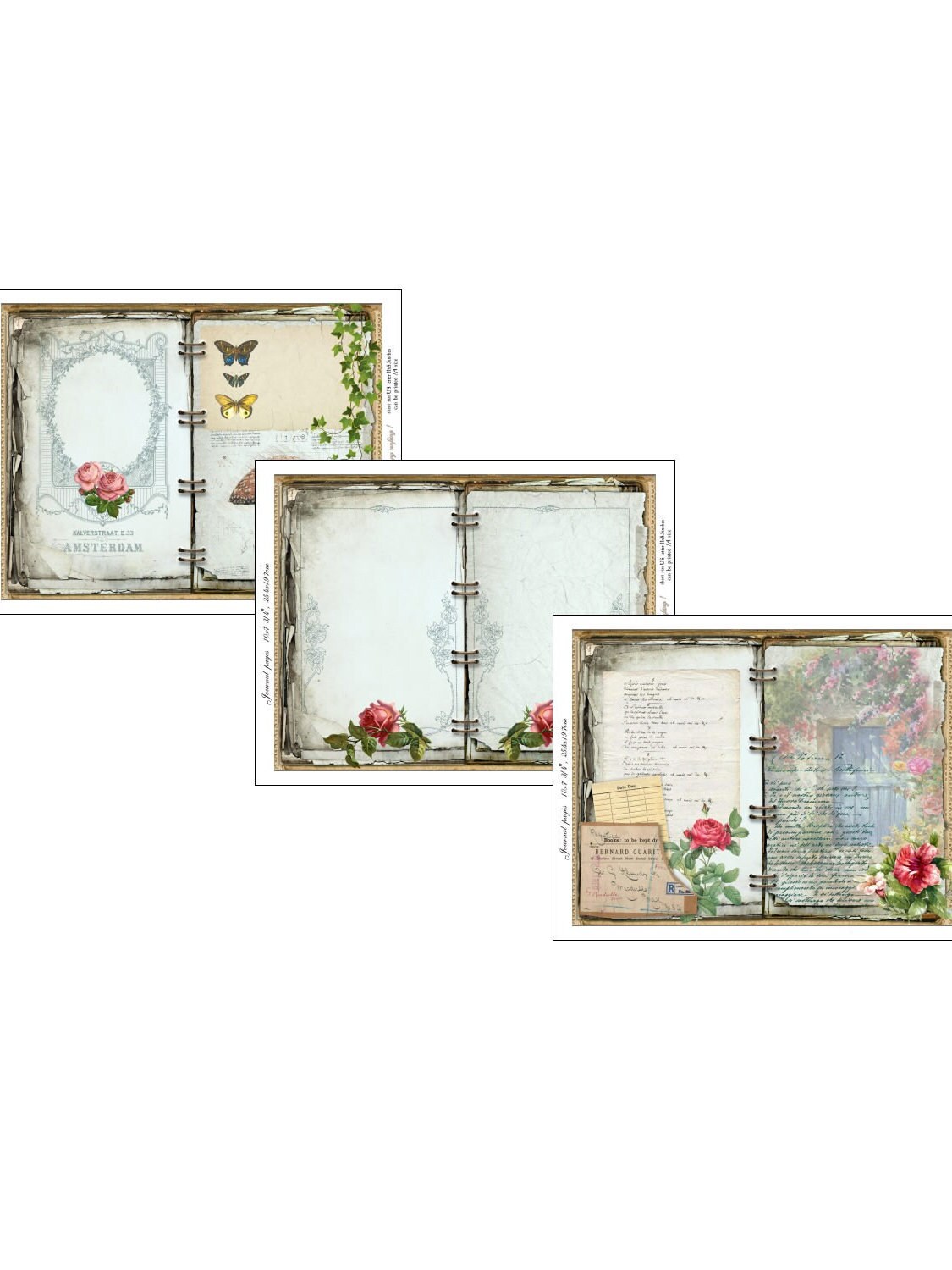 Blooming Flowers Junk Journal Kit Floral Journal Pages - Etsy