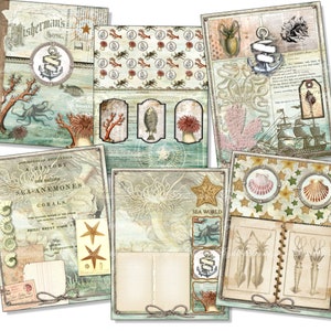 Nautical Paper Pack, Sea World, Vintage Nautical Journal Papers ...