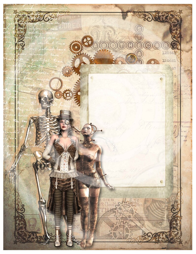 Steampunk Writing Paper With Envelope Steampunk - Etsy