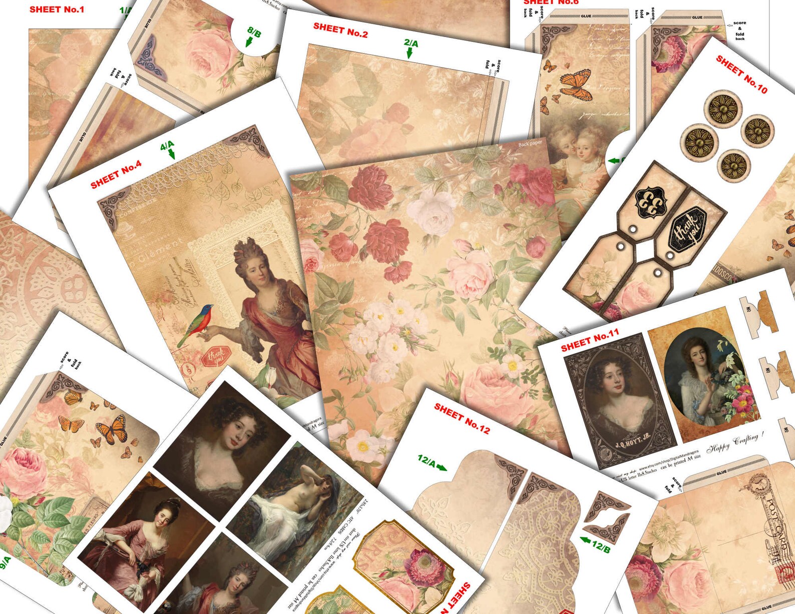 Regal Princess Pocket Folder Junk Journal Kit Shabby Kit - Etsy