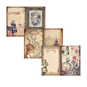 Whimsical Alice in Wonderland - Digital Download Junk Journal Kit ...