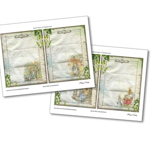 Peter Rabbit Writing Papers, Digital Writing Paper, Vintage Peter ...