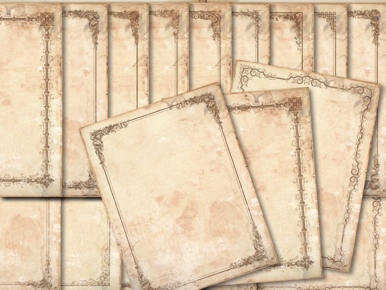 Printable Stationery Stained Letters Paper Craft Letter - Etsy