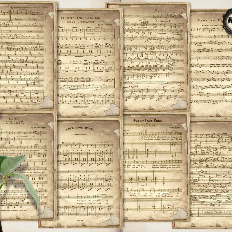 Old Music Sheet - Etsy