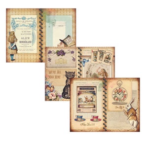 Whimsical Alice in Wonderland - Digital Download Junk Journal Kit ...