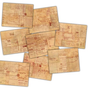 Vintage Grunge Printable Digital Ephemera Collage Paper Pack for Junk ...