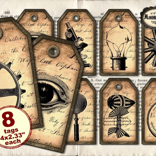 Steampunk Tags - Etsy