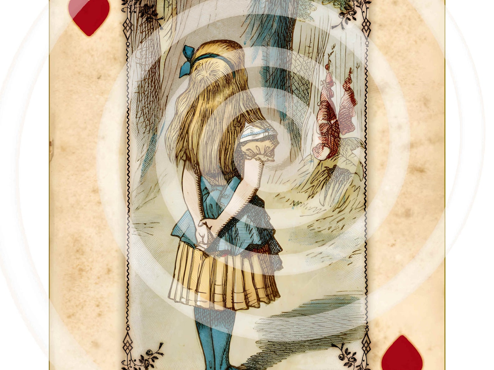 Alice in Wonderland Large Playing Cards Set of 4 Print for | Etsy Canada