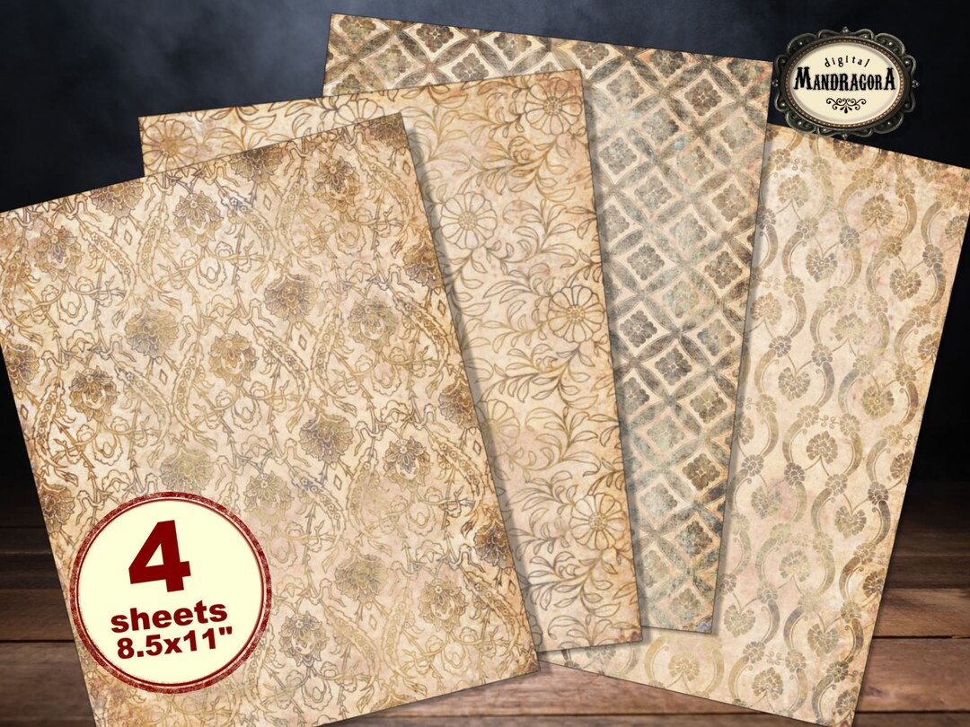 Vintage Paper Pack, Vintage Decoupage Paper, Scrapbooking Decorative ...