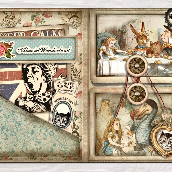 Alice in Wonderland Folio Kit - Etsy