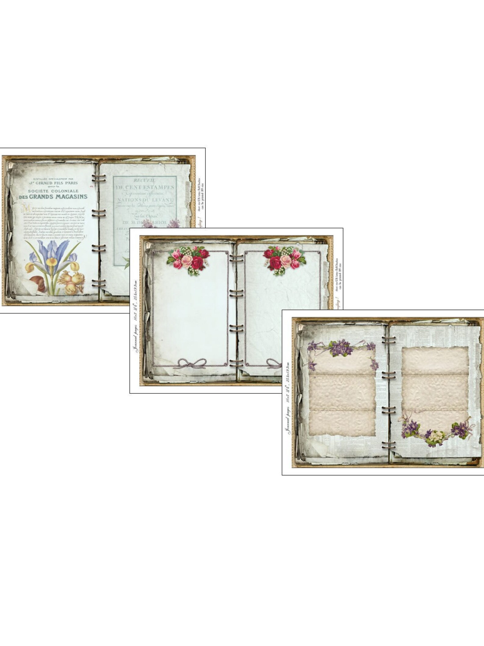 Blooming Flowers Junk Journal Kit Floral Journal Pages - Etsy