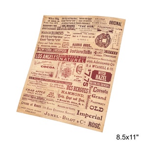 Vintage Snippets and Ephemera Ads Digital Download for Paper Crafts and ...